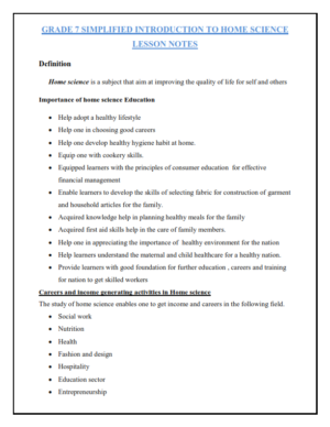GRADE 7 SIMPLIFIED HOME SCIENCE LESSON NOTES - Elimu Cloud | Notes ...