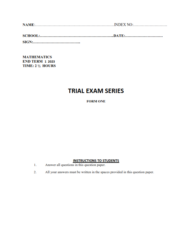 2023 Form 1 Term 2 Mid Term Exams With Marking Schemes Set 1 Elimu 2023 Form 1 Term 2 Mid Term Exams With Marking Schemes Set 1 Elimu