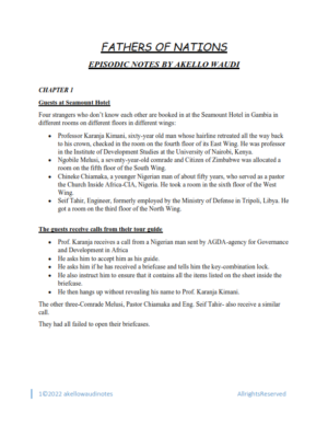 A Study Guide of Father’s of Nation Set Book V2 - Elimu Cloud | Notes ...