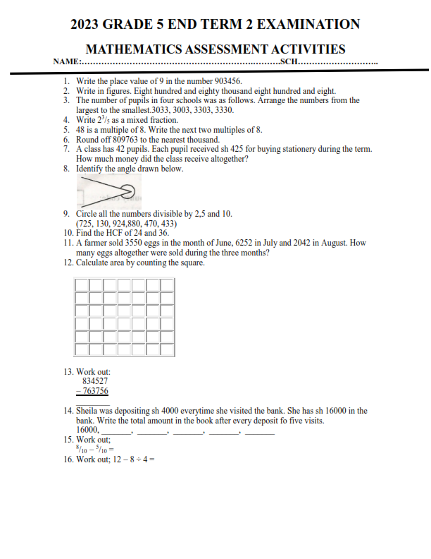 2024 GRADE 5 END TERM 1 ASSESSMENT EXAMS SET 1 Elimu Cloud Notes 2024 GRADE 5 END TERM 1 ASSESSMENT EXAMS SET 1 Elimu Cloud Notes