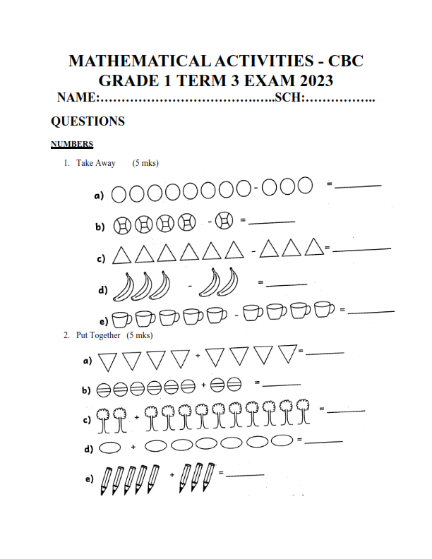 2023 Grade 1 End Of Term 3 Examination Set 1 Elimu Cloud Notes 2023 Grade 1 End Of Term 3 Examination Set 1 Elimu Cloud Notes