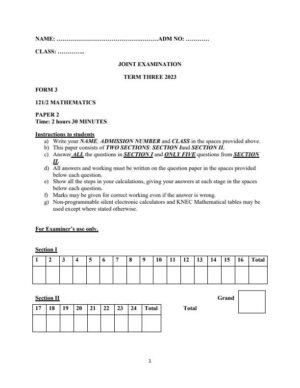 2023 Form 3 Physics Paper 2 End of Term 3 Examination With Marking ...