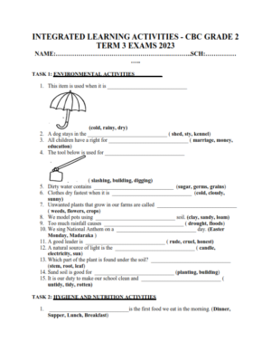 2023 Grade 2 End of Term 3 Examination-Set 1 – Elimu Cloud | Notes ...