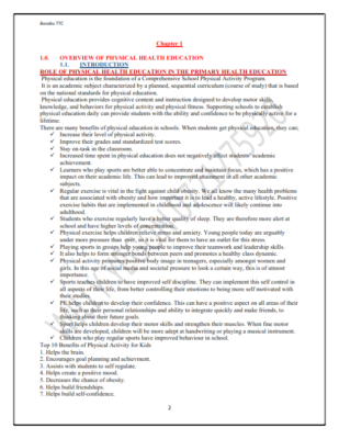 PHYSICAL HEALTH EDUCATION (PHE) NOTES-DIPLOMA IN PRIMARY TEACHER ...