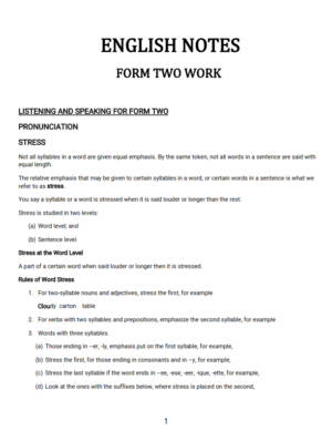 FORM 2 SIMPLIFIED ENGLISH NOTES - Elimu Cloud | Notes, Exams, Schemes ...