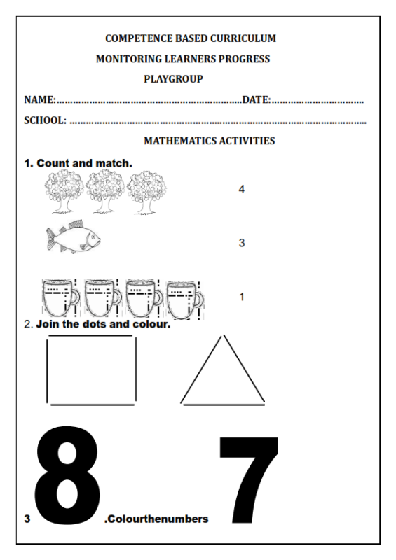 Play Group Exams and Homework Archives - Elimu Cloud | Notes, Exams ...